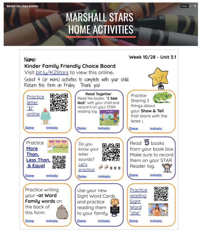 Ditch those homework packets with family choice boards - Ditch That ...