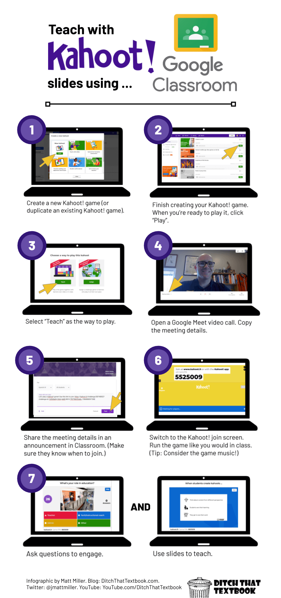 How To Use Kahoot With Google Classroom And Google Meet Ditch That