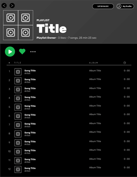 Blank Album Cover Spotify Song Template Derizoudarmenie
