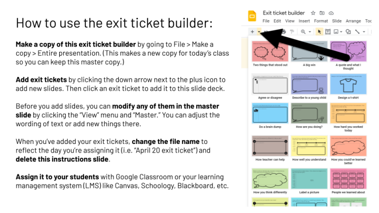 Exit Ticket Ideas with Examples for High School Students