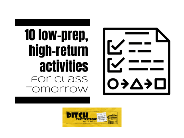 10 Low Prep Learning Activities for Students