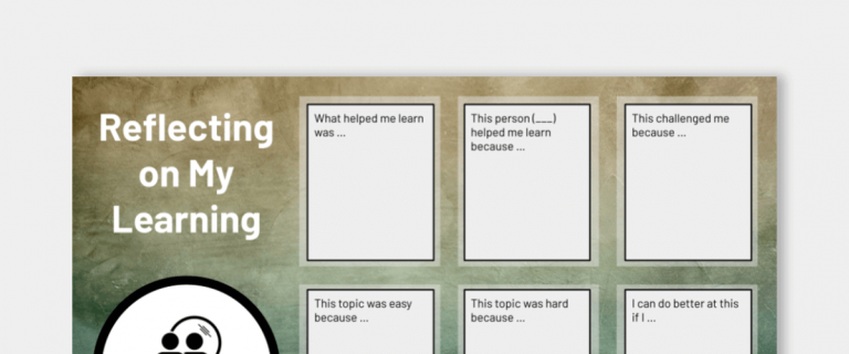 Reflecting on My Learning Template - Ditch That Textbook