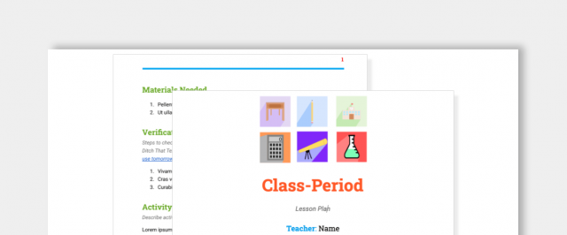 Simple Google Docs Lesson Plan Template - Ditch That Textbook