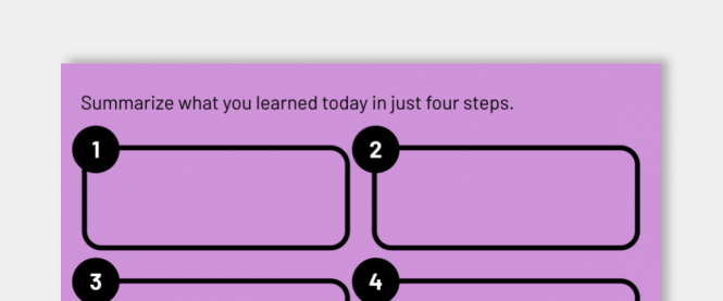 4 Step Summary Exit Ticket - Ditch That Textbook
