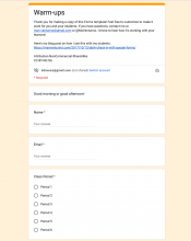 15 Google forms templates for teachers and students - Ditch That Textbook