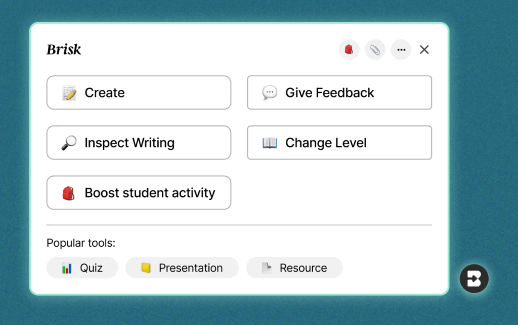 Create Lesson Plans, Quizzes, & Presentations Quickly With Brisk